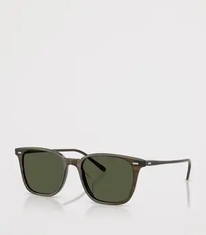 Oliver Spencer Laedin Square Sunglasses - Green