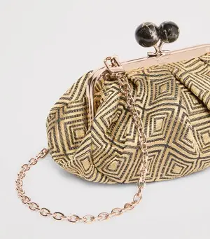 Max Mara Woven Jacquard Pasticcino Clutch Bag