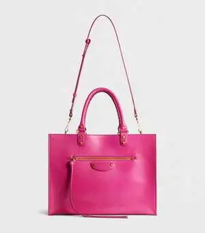 Balenciaga Large Leather Le City Tote Bag - Pink