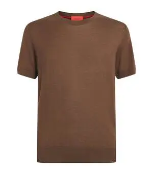 Isaia Silk-cashmere T-shirt - Brown