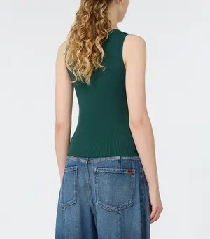 Max Mara Rib-knit Tank Top - Green