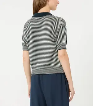Max Mara Cotton Stripe Short-sleeve Sweater