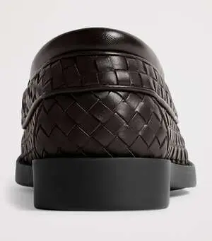 Bottega Veneta Intrecciato Leather Lace-up Loafers