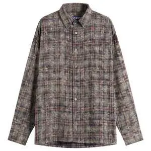 PICANTE Rocco Bleached Check Shirt - Checked Navy