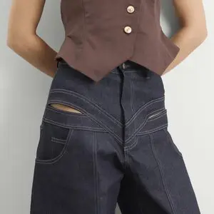 TOLU COKER Banana Denim Pants - Navy