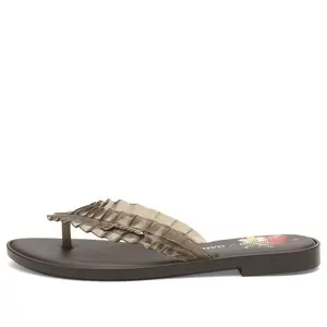 Melissa X Ganni Leopard Flip Flop Slim - Brown
