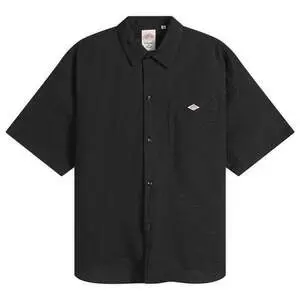 DANTON Shorts Sleeve Shirt In | S | 100% Cotton | End Clothing - Black
