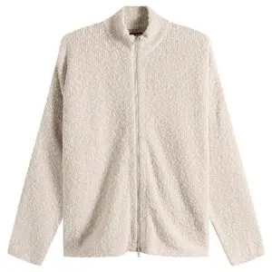 PICANTE Boucle Funnel Zip Through Knit - Grey