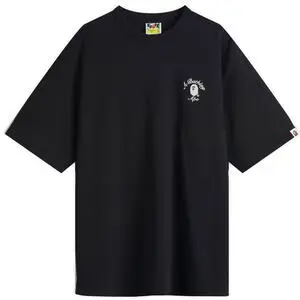 A BATHING APE One Point College Relaxed Fit Tee - Black