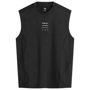 REPRESENT 247 Mesh Runner Tank T-shirt - Black