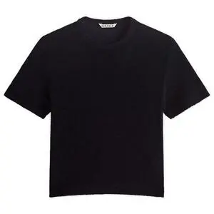 Auralee Washable Wool Pile T-shirt - Navy
