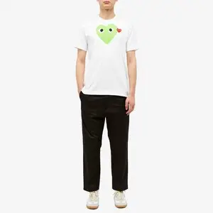 Play Comme Des Garcon Red Heart Colour Heart T-shirt