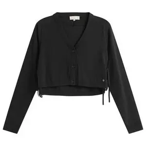 STEL Side Tie V Neck Jumper - Black