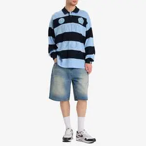 A BATHING APE Jacquard Multi Logo Stripe Relaxed Fit Ls Tee
