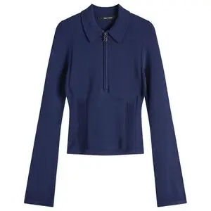DAILY PAPER Zip Knit Polo - Blue