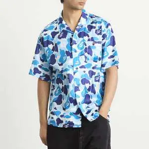 A BATHING APE Abc Camo Open Collar Ss Shirts