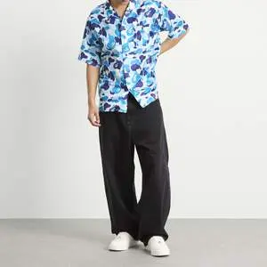 A BATHING APE Abc Camo Open Collar Ss Shirts