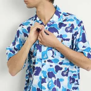 A BATHING APE Abc Camo Open Collar Ss Shirts