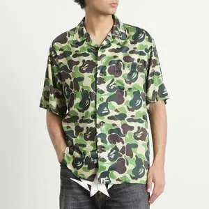 A BATHING APE Abc Camo Open Collar Ss Shirts