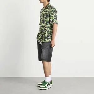 A BATHING APE Abc Camo Open Collar Ss Shirts