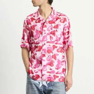 A BATHING APE Abc Camo Open Collar Ss Shirts