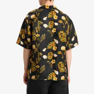 A BATHING APE Vacation Pattern Open Collar Ss Shirt