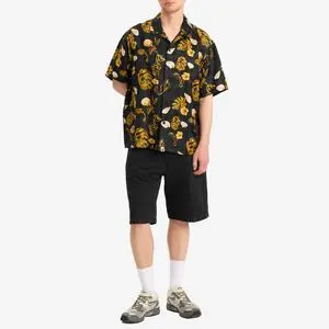 A BATHING APE Vacation Pattern Open Collar Ss Shirt