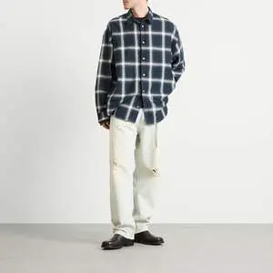 Acne Studios Setar Long Sleeve Flannel Shadow Check Shirt