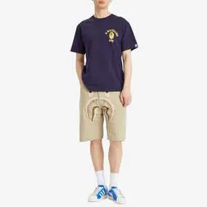 A BATHING APE Garment Dyed Shark Denim Shorts