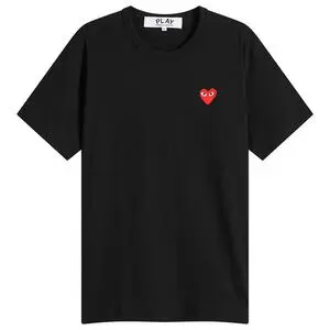 Play Comme Des Garcon Basic Logo T-shirt - Black
