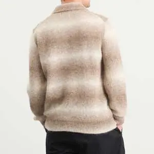 Nn07 Alfie Alpaca Knitted Polo - Light Camel