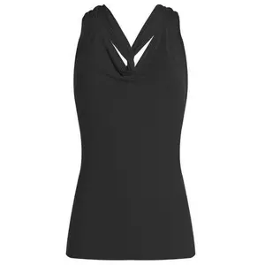 PEACHY DEN Kylie Cross Back Top - Graphite