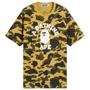 A BATHING APE 1st Camo College Tee - Yellow