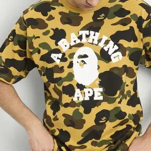 A BATHING APE 1st Camo College Tee - Yellow