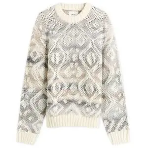 Nn07 Brady Geometric Wool-blend Jumper - Ivory