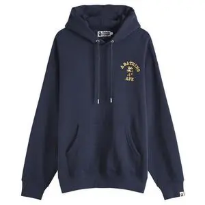 A BATHING APE 1st Camo College Logo Relaxed Fit Hoodie - Navy