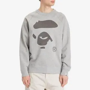 A BATHING APE Ape Face Crewneck Sweatshirt