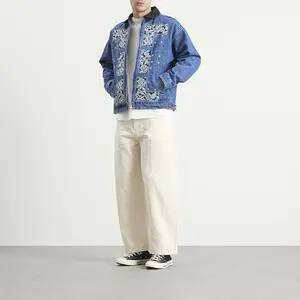 NOMARHYTHM TEXTILE Bandana Embroidery Denim Jacket