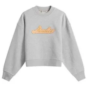 Moncler Cotton Logo Sweatshirt - Light Grey