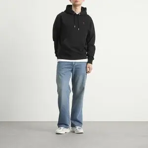 AMI Paris De Coeur Hoodie - Black