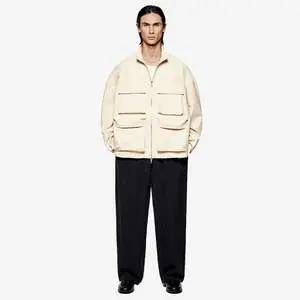 MKI MIYUKI ZOKU Washed Cotton Nylon Track Jacket