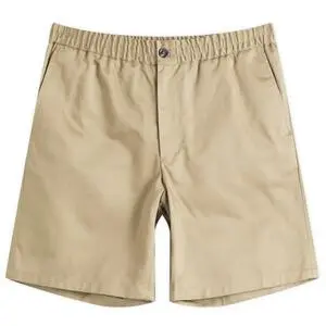 AMI Paris Elasticated Waist Cotton Shorts - Laurel