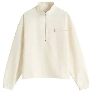 MKI MIYUKI ZOKU Seersucker Quarter Zip - Bone