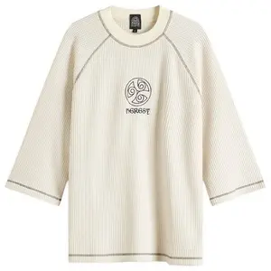 HERESY Tri-spiral Waffle T-shirt - Ecru