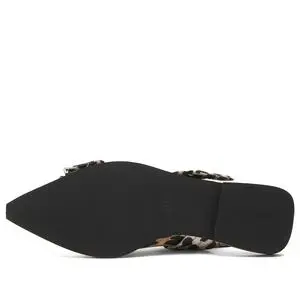 GANNI Print Buckled Ballerina Flats - Leopard