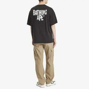 A BATHING APE Heavy Washed Ape Head Relaxed Fit Tee
