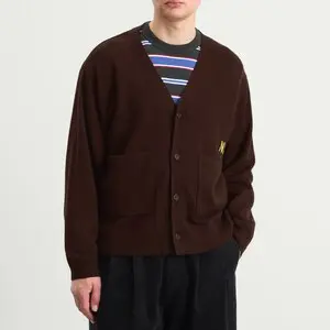 N!CE Embroidered Logo Knit Cardigan