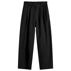 N!CE Double Pleat Belted Trousers - Black