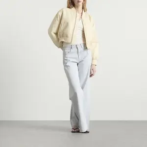 ANINE BING Cropped Leon Bomber - Cream
