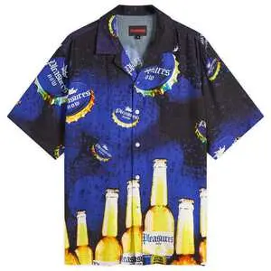 PLEASURES Cerveza Vacation Shirt - Blue